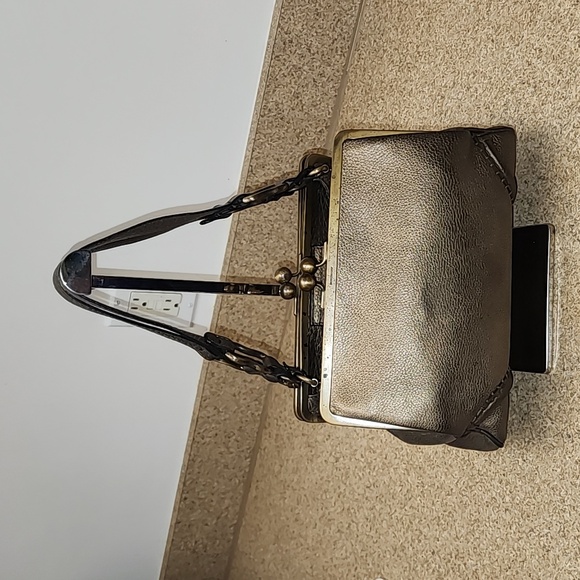 Burberry | Bags | Burberry Vintage Genuine Leather Metallic Bronze ...